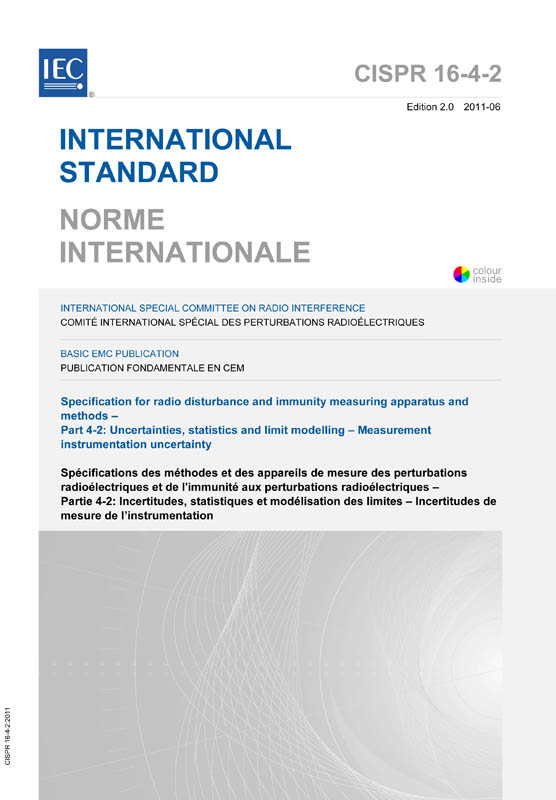 CISPR 16-4-2:2011 - IEC Standards - VDE Publishing House