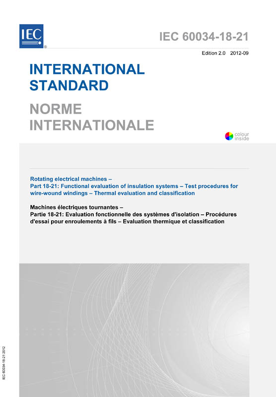 IEC 60034-18-21:2012 - IEC Standards - VDE Publishing House