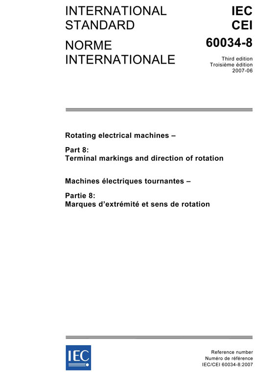 IEC 60034-8:2007 - IEC Standards - VDE Publishing House