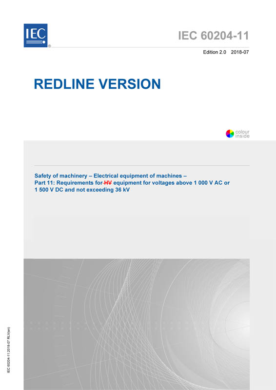 IEC 60204-11:2018 RLV - IEC Standards - VDE Publishing House