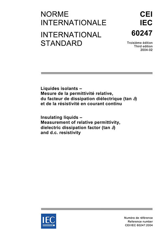 IEC 60247:2004 - IEC Standards - VDE Publishing House
