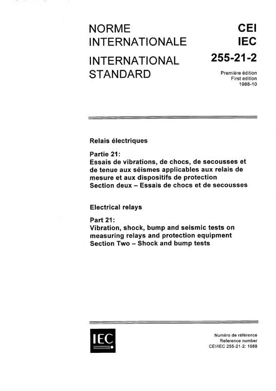 IEC 60255-21-2:1988 - IEC Standards - VDE Publishing House
