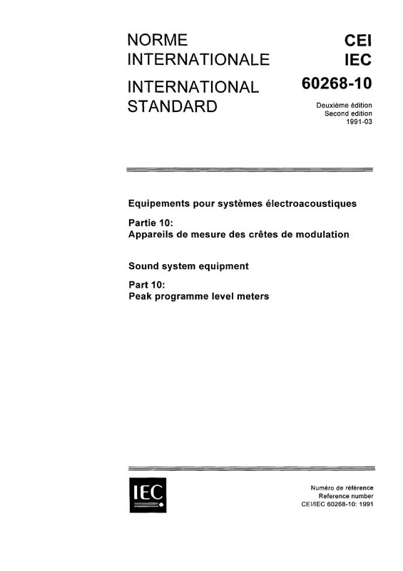IEC 60268-10:1991 - IEC Standards - VDE Publishing House