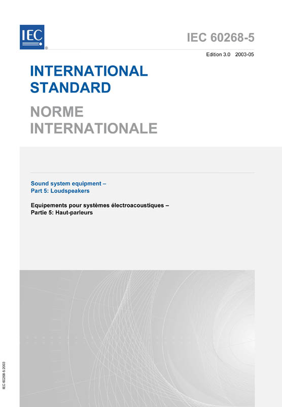 IEC 60268-5:2003 - IEC-Normen - VDE VERLAG