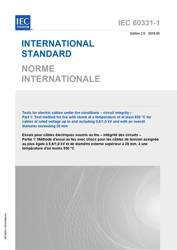IEC 60331-1:2018 - IEC-Normen - VDE VERLAG