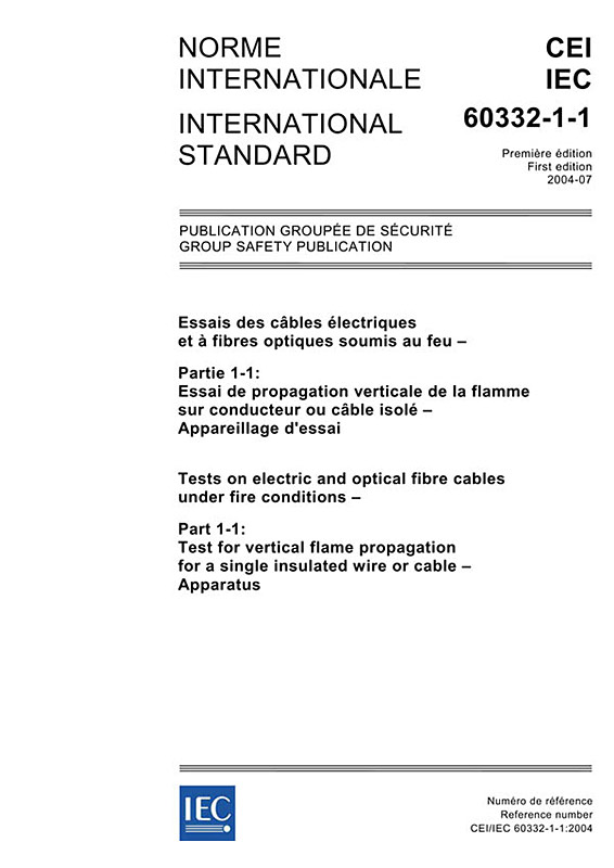 IEC 60332-1-1:2004 - IEC Standards - VDE Publishing House