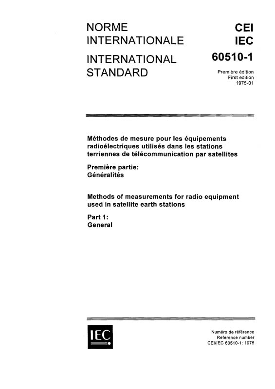 IEC 60510-1:1975 - IEC Standards - VDE Publishing House