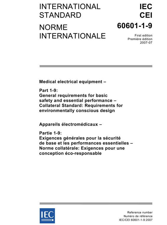 IEC 60601-1-9:2007 - IEC Standards - VDE Publishing House