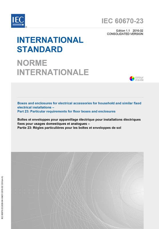 IEC 60670-23:2006+AMD1:2016 CSV (Consolidated Version) - IEC-Normen ...