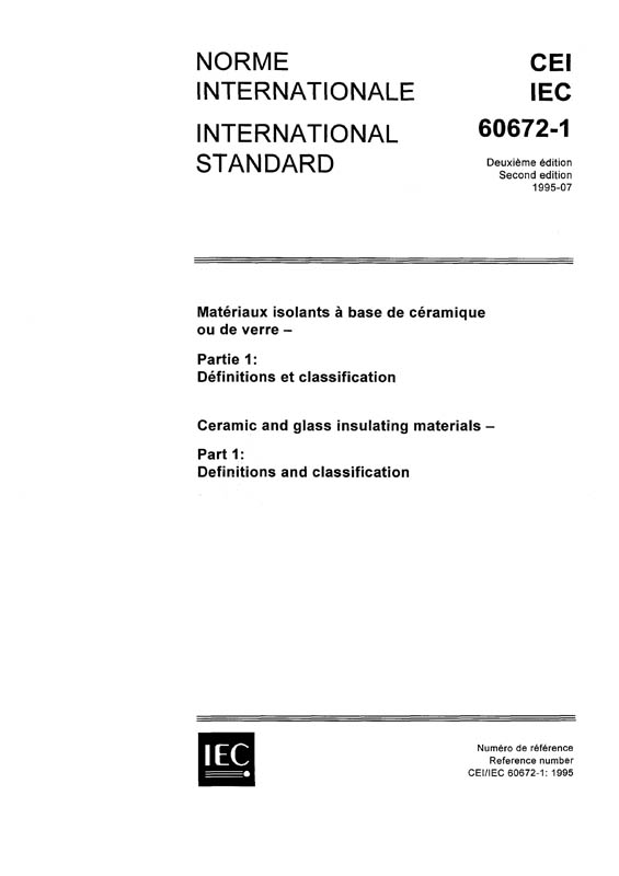 IEC 60672-1:1995 - IEC Standards - VDE Publishing House