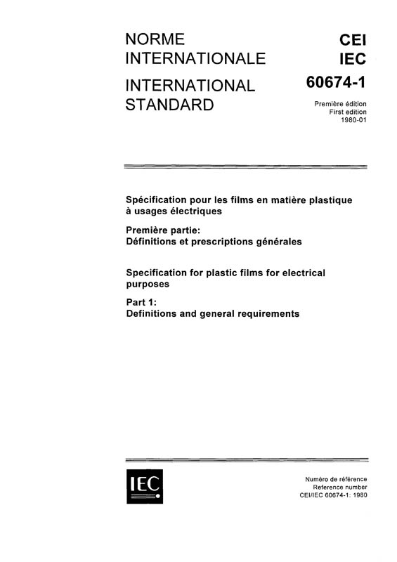 IEC 60674-1:1980 - IEC-Normen - VDE VERLAG