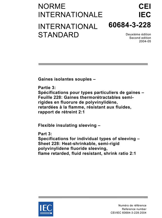 IEC 60684-3-228:2004 - IEC Standards - VDE Publishing House