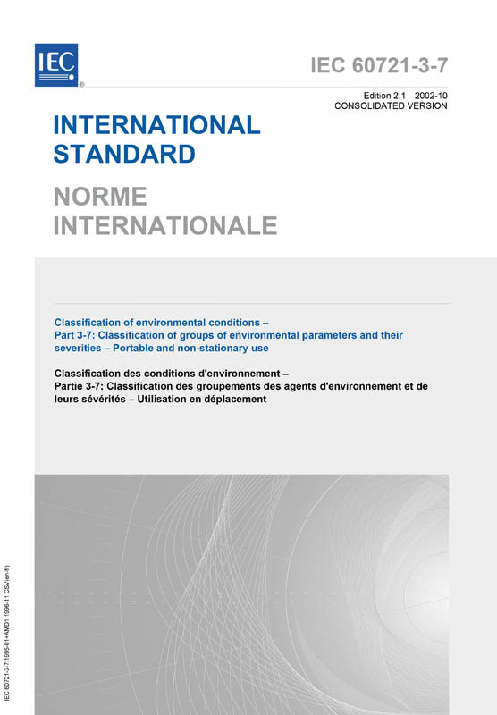 IEC 60721-3-7:1995+AMD1:1996 CSV (Consolidated Version) - IEC-Normen ...