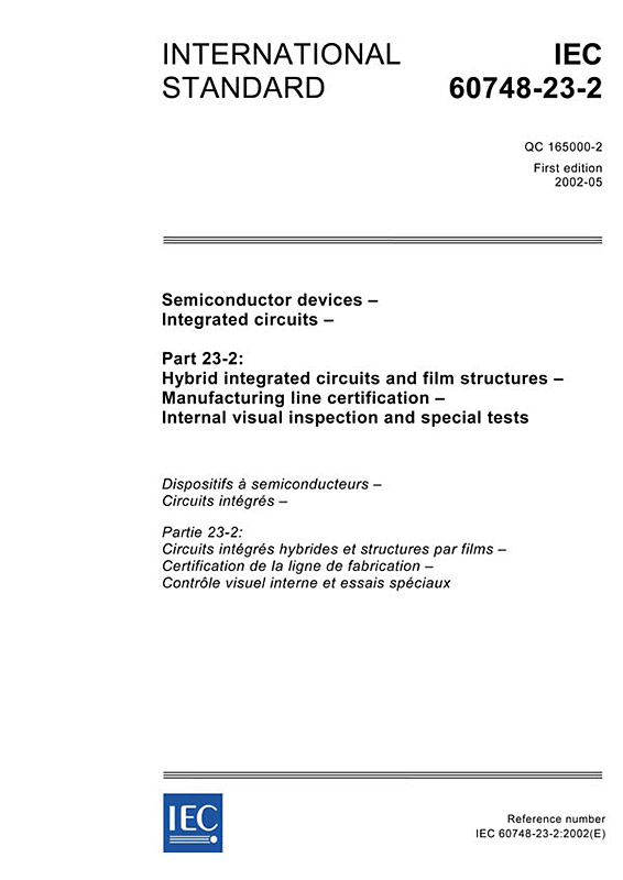 IEC 60748-23-2:2002 - IEC Standards - VDE Publishing House