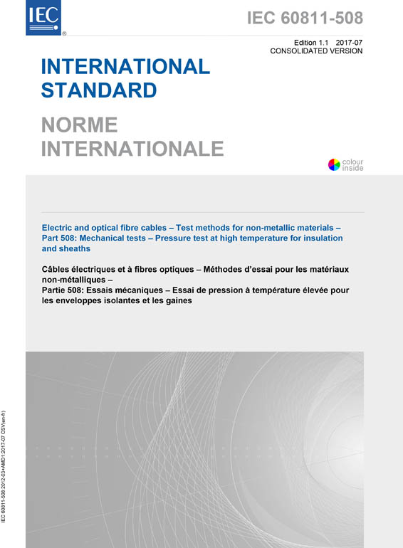 IEC 60811-508:2012+AMD1:2017 CSV (Consolidated Version) - IEC Standards ...