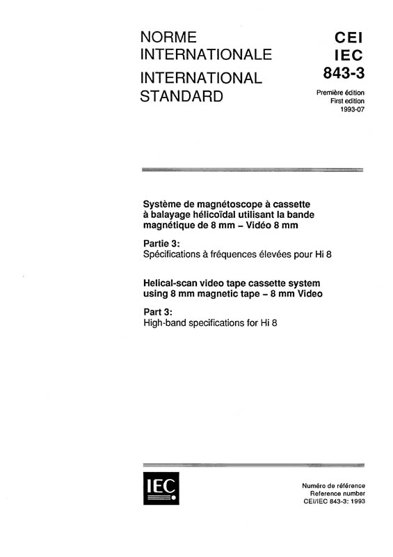 IEC 60843-3:1993 - IEC-Normen - VDE VERLAG