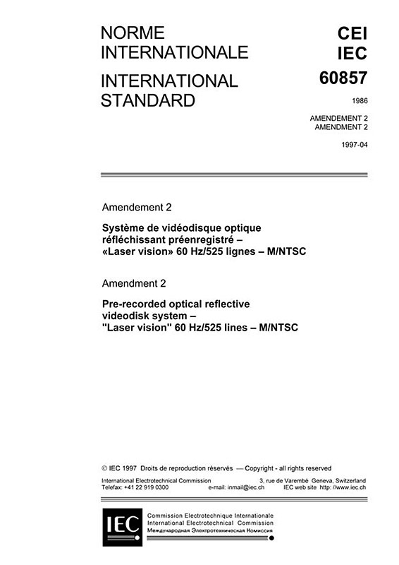 IEC 60857:1986/AMD2:1997 - IEC-Normen - VDE VERLAG