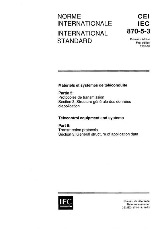 IEC 60870-5-3:1992 - IEC Standards - VDE Publishing House