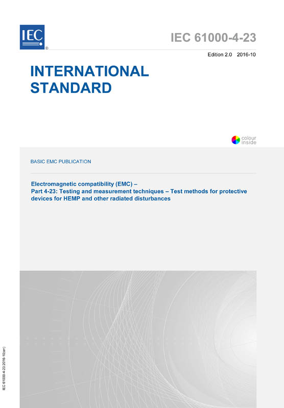 IEC 61000-4-23:2016 - IEC Standards - VDE Publishing House
