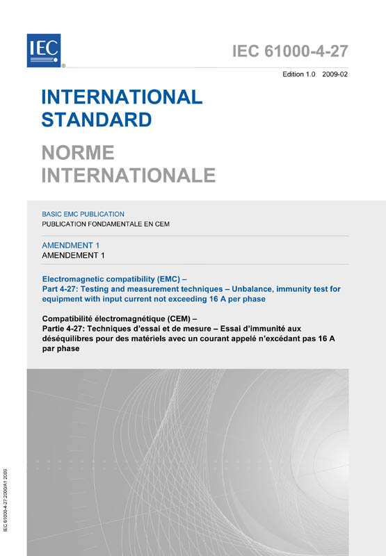 IEC 61000-4-27:2000/AMD1:2009 - IEC-Normen - VDE VERLAG