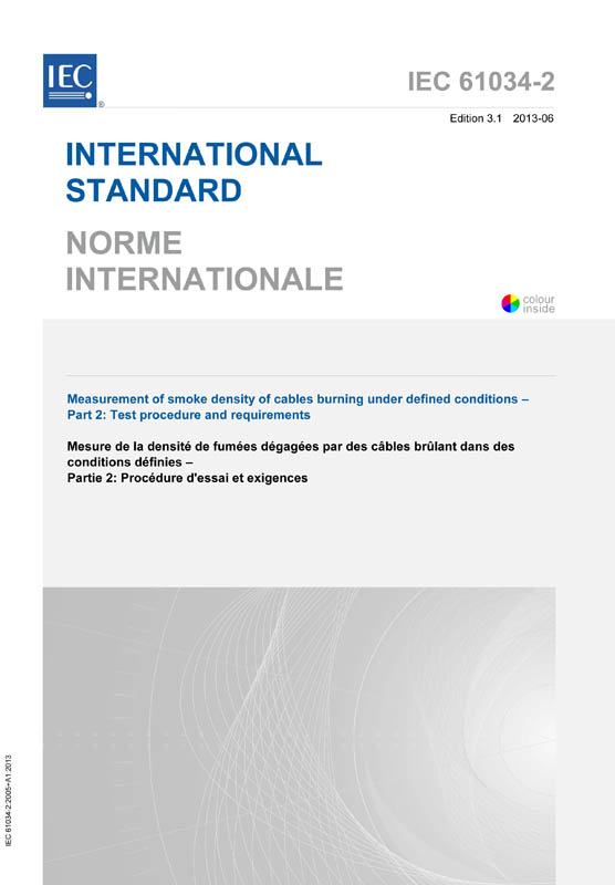 IEC 61034-2:2005+AMD1:2013 CSV (Consolidated Version) - IEC-Normen ...