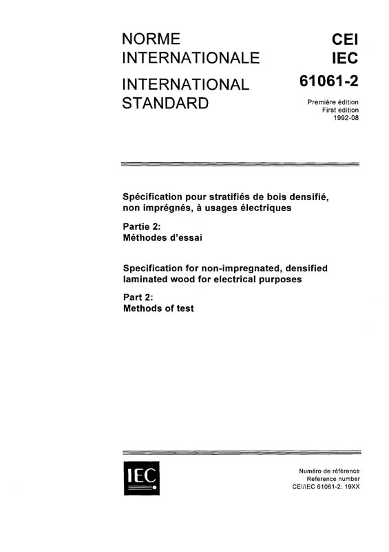 IEC 61061-2:1992 - IEC Standards - VDE Publishing House