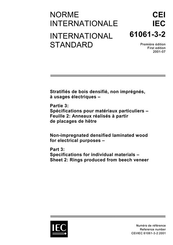 IEC 61061-3-2:2001 - IEC Standards - VDE Publishing House