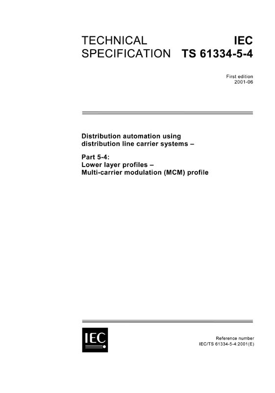 IEC TS 61334-5-4:2001 - IEC-Normen - VDE VERLAG