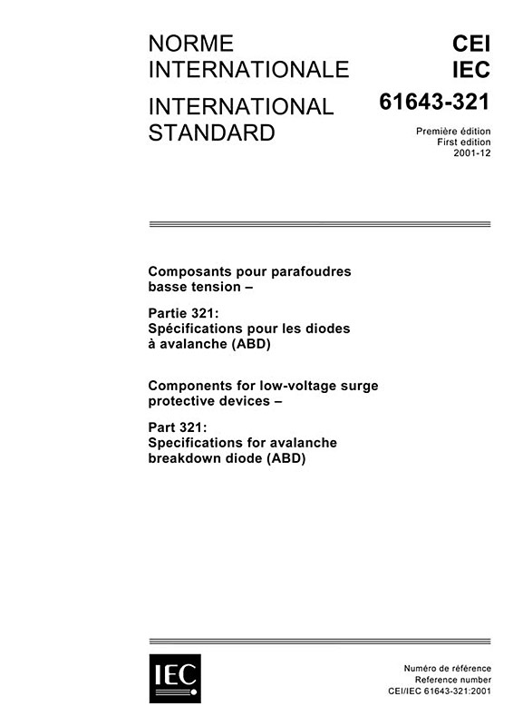 IEC 61643-321:2001 - IEC Standards - VDE Publishing House