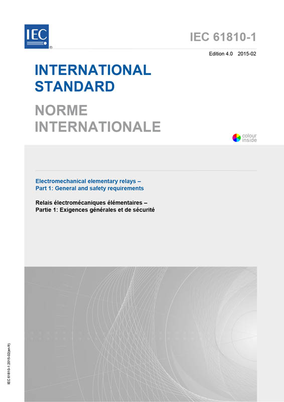 IEC 61810-1:2015 - IEC-Normen - VDE VERLAG
