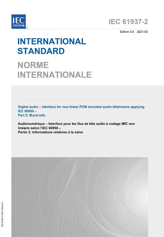 IEC 61937-2:2021 - IEC-Normen - VDE VERLAG