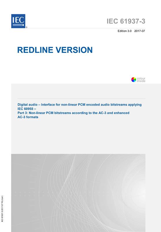 IEC 61937-3:2017 RLV - IEC Standards - VDE Publishing House