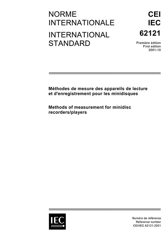 IEC 62121:2001 - IEC Standards - VDE Publishing House