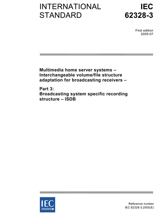 IEC 62328-3:2005 - IEC Standards - VDE Publishing House