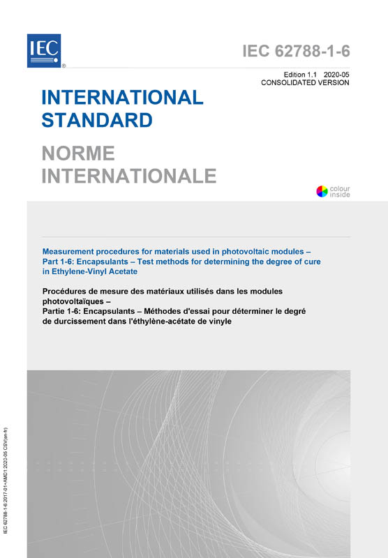 IEC 62788-1-6:2017+AMD1:2020 CSV (Consolidated Version) - IEC-Normen ...