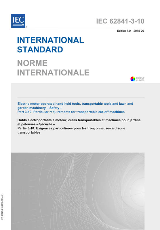 IEC 62841-3-10:2015 - IEC-Normen - VDE VERLAG