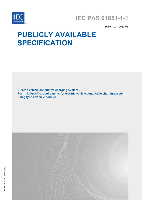 IEC PAS 61851-1-1:2023 - IEC Standards - VDE Publishing House