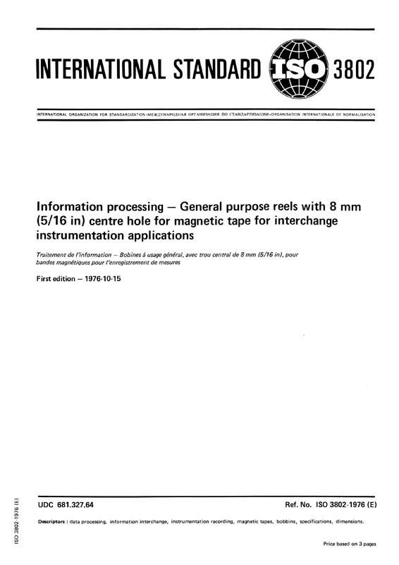 ISO 3802:1976 - IEC Standards - VDE Publishing House