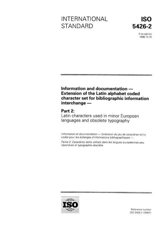 ISO 5426-2:1996 - IEC Standards - VDE Publishing House