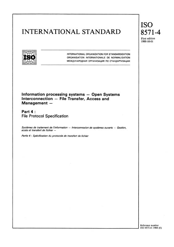 ISO 8571-4:1988 - IEC-Normen - VDE VERLAG