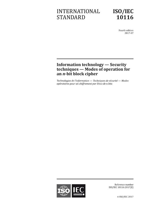 ISO/IEC 10116:2017 - IEC Standards - VDE Publishing House