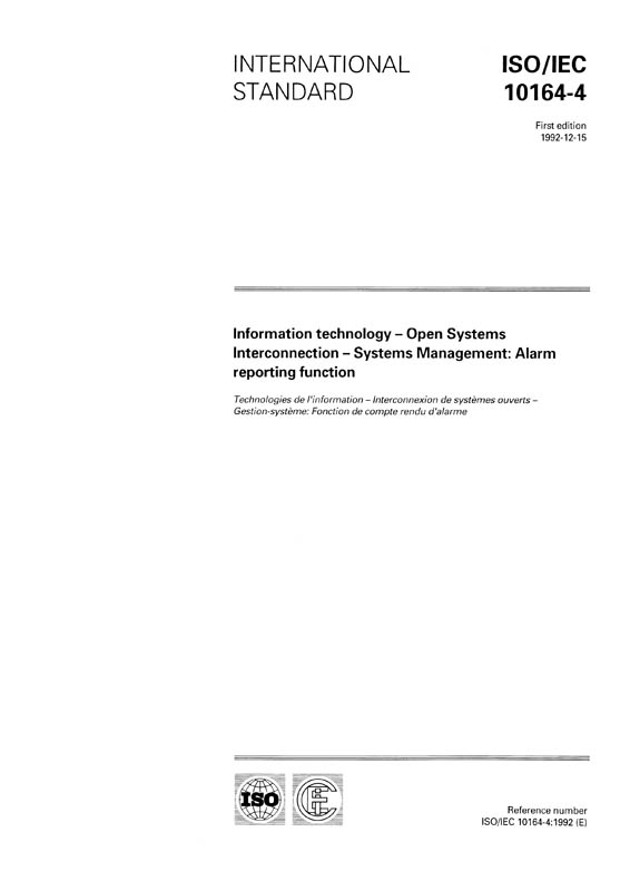 ISO/IEC 10164-4:1992 - IEC Standards - VDE Publishing House