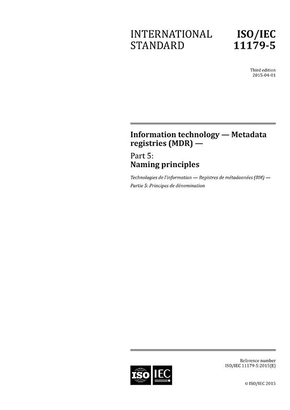 ISO/IEC 11179-5:2015 - IEC-Normen - VDE VERLAG