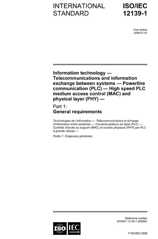 ISO/IEC 12139-1:2009 - IEC Standards - VDE Publishing House