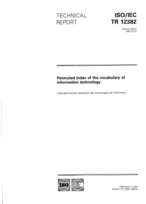 ISO/IEC TR 12382:1992 - IEC Standards - VDE Publishing House