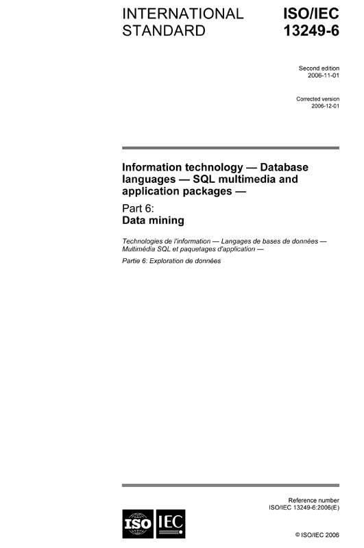 ISO/IEC 13249-6:2006 - IEC-Normen - VDE VERLAG