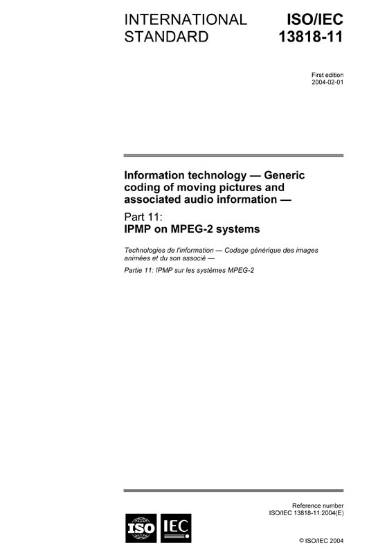 ISO/IEC 13818-11:2004 - IEC-Normen - VDE VERLAG
