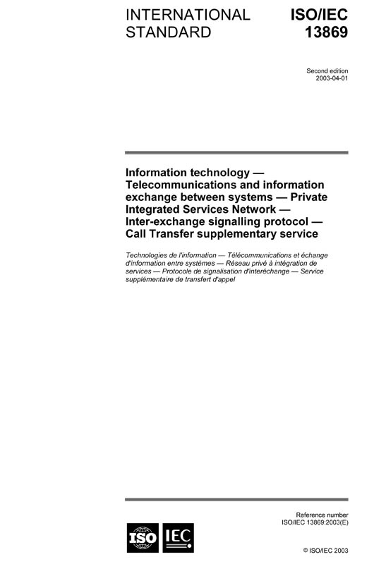ISO/IEC 13869:2003 - IEC Standards - VDE Publishing House