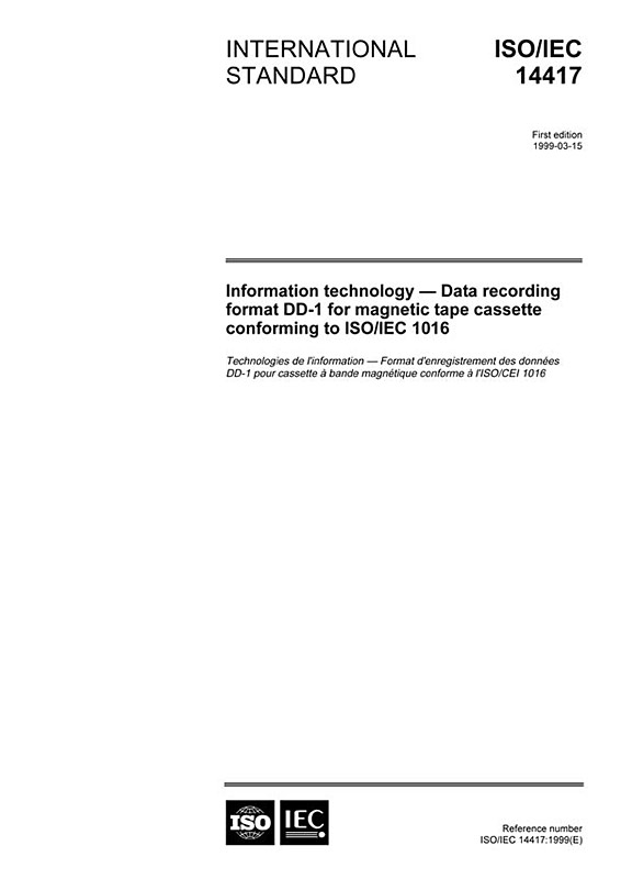ISO/IEC 14417:1999 - IEC Standards - VDE Publishing House