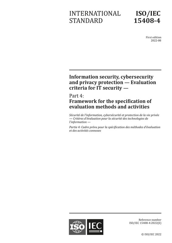 ISO/IEC 15408-4:2022 - IEC Standards - VDE Publishing House